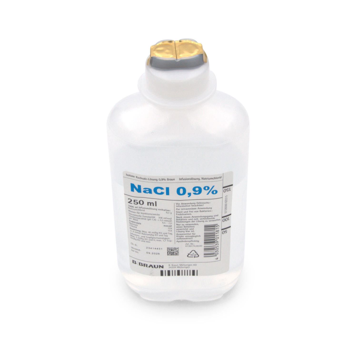 NaCl Infusion 0,9 % 250 ml – Ecoflac Plus Kochsalzlösung steril